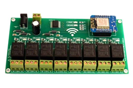 WiFi 8 Channel Electromagnetic Relay ESP8266 Module Smart Home Controller Compatible with ...